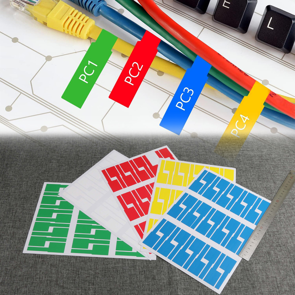 New Cable Labels Cord Labels Stickers Tear Flexible Works Cord ...