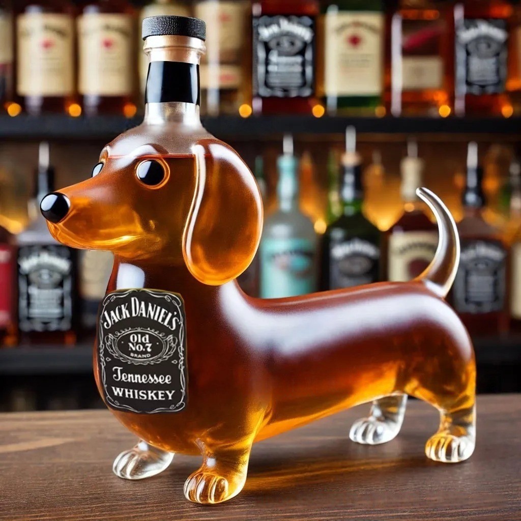 Dog Liquor Decanter Dad Husband Glass Whiskey Decanter Bottle Exquisite ...