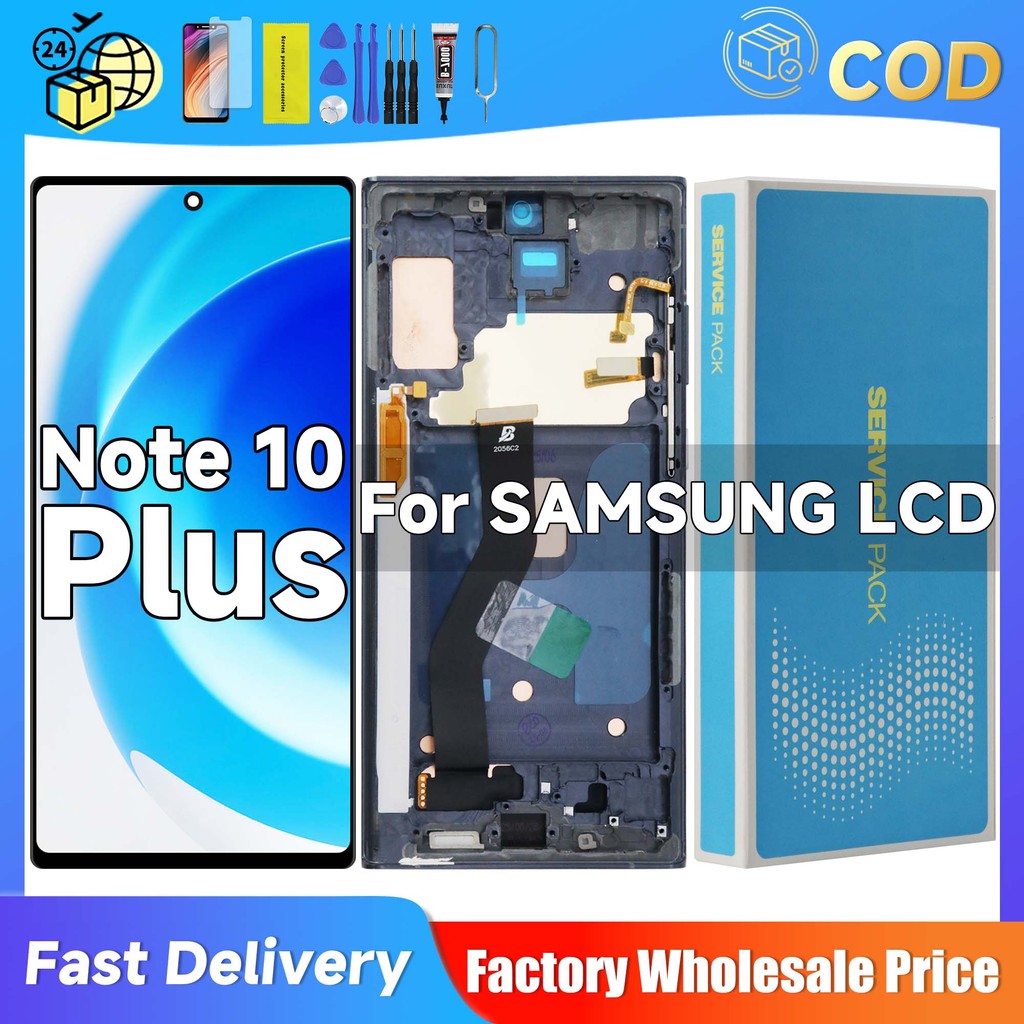 For Samsung Galaxy Note10+ N975F SM‑N976 Note 10 Plus LCD Display Touch ...