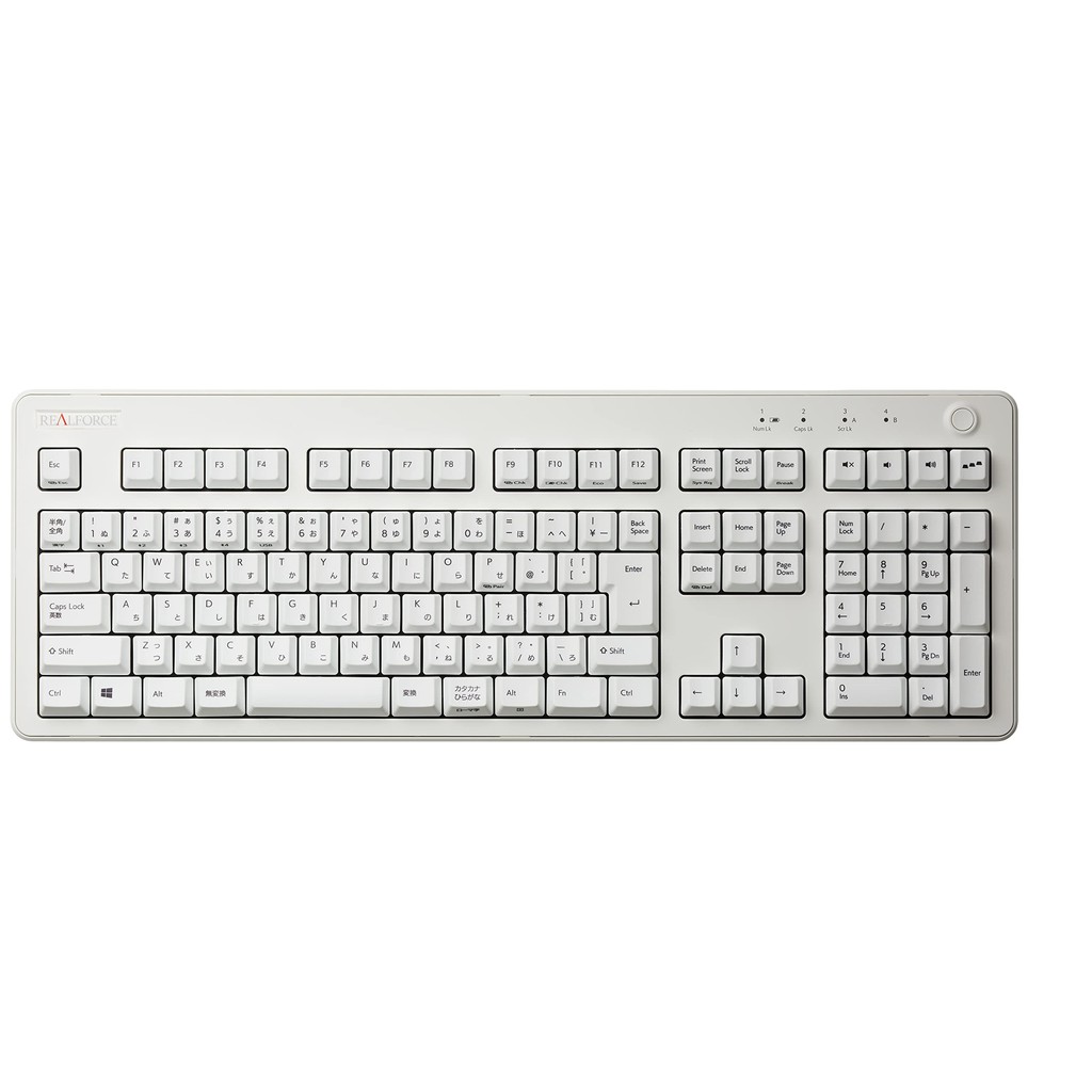REALFORCE R3 Keyboard Hybrid Full Variable Weight Japanese Layout White ...