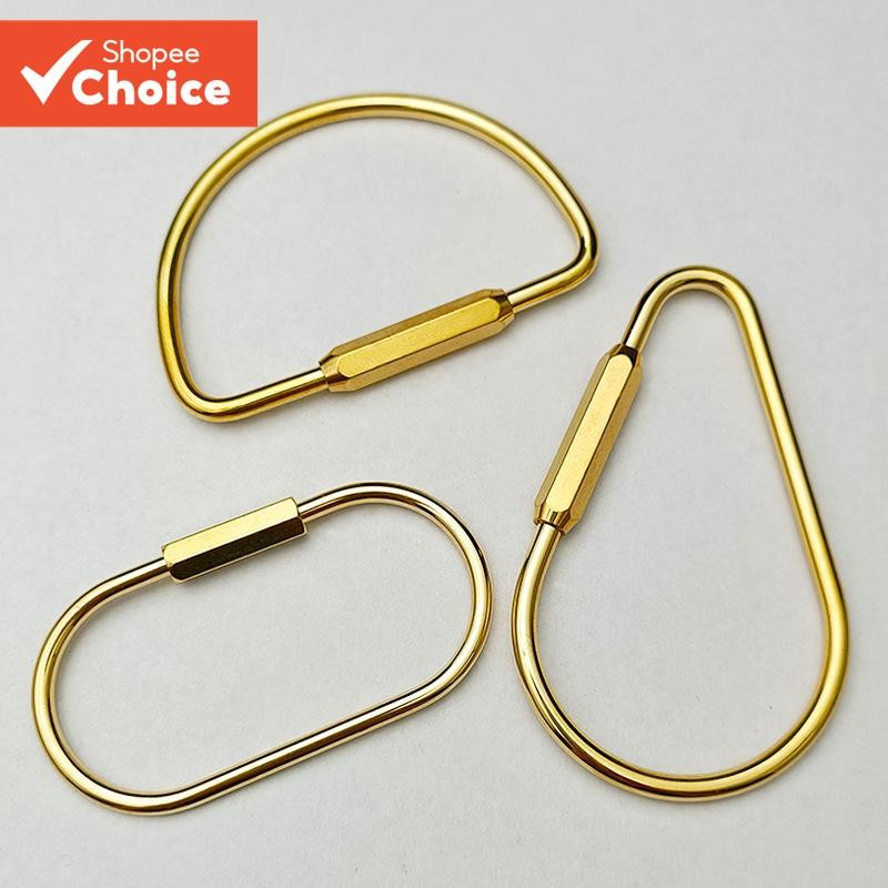Brass O-shaped buckle simple water drop D-shaped buckle creative ...
