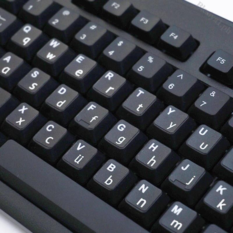 [Blesiya] Laptop Keyboard Stickers Black Background Durable Layout ...
