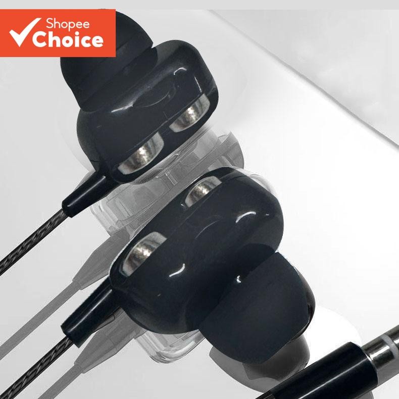 Earphone Bass 4D Double Speaker 3.5MM Dual Drive Stereo Earphone with ...
