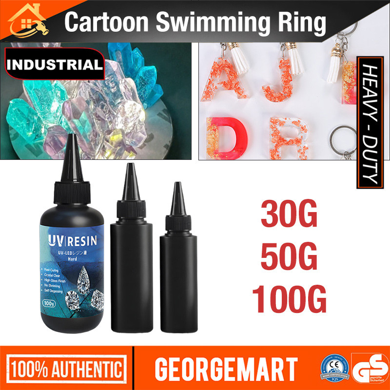 Clear UV Resin Kit Hard Type Fast Curing Epoxy Resin for Casting Molds Jewelry Craft DIY ...