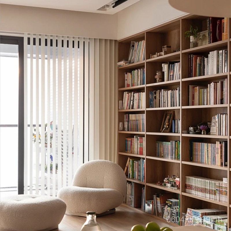 Japanese Style Bookshelf Customizable Wall-Mounted Grid Floor-Standing ...