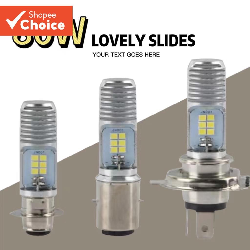 H4/p15d/ba20d 38W LED Fishbone Motorcycle Headlight Bulb 1,000LM 6 ...