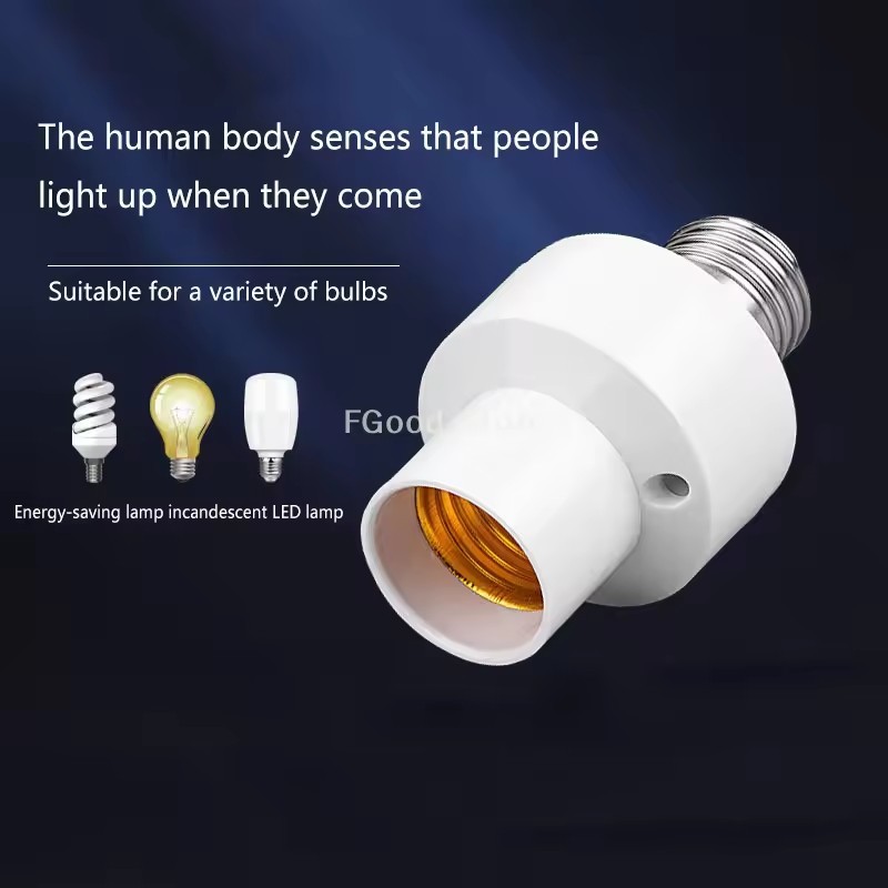2pcs E27 Human Sensing Lamp Holder Automatic Switch Lamp Holder With ...