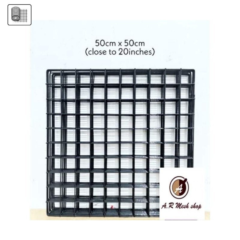 50×50cm Wire Mesh Grid for Wall Decor/Display| DIY & Retail Use (White ...