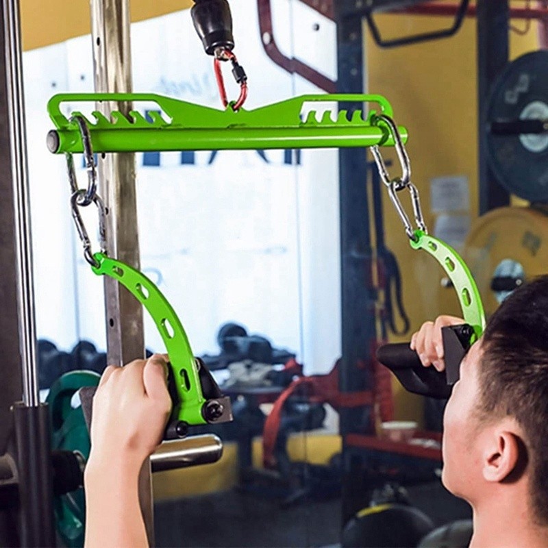 Home Gym Multi-Grip LAT Pull Down Bar Back Muscle Gripper LAT Pulldown Handle Fitness Pulldown ...