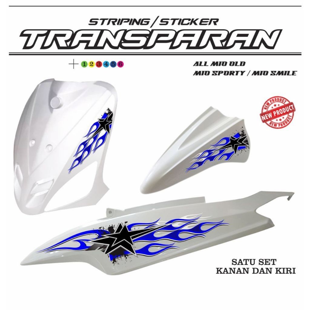MIO ALL TRANSPARENT STICKERS MIO OLD MIO SPORTY COOL LISTING VARIATIONS ...