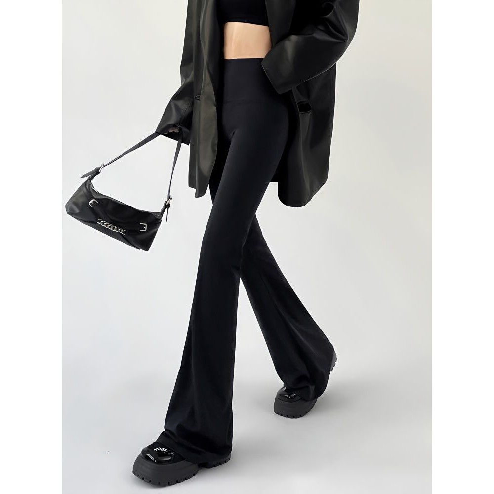 New High Waisted Sports Bell Bottom Pants with Great Elasticity for ...