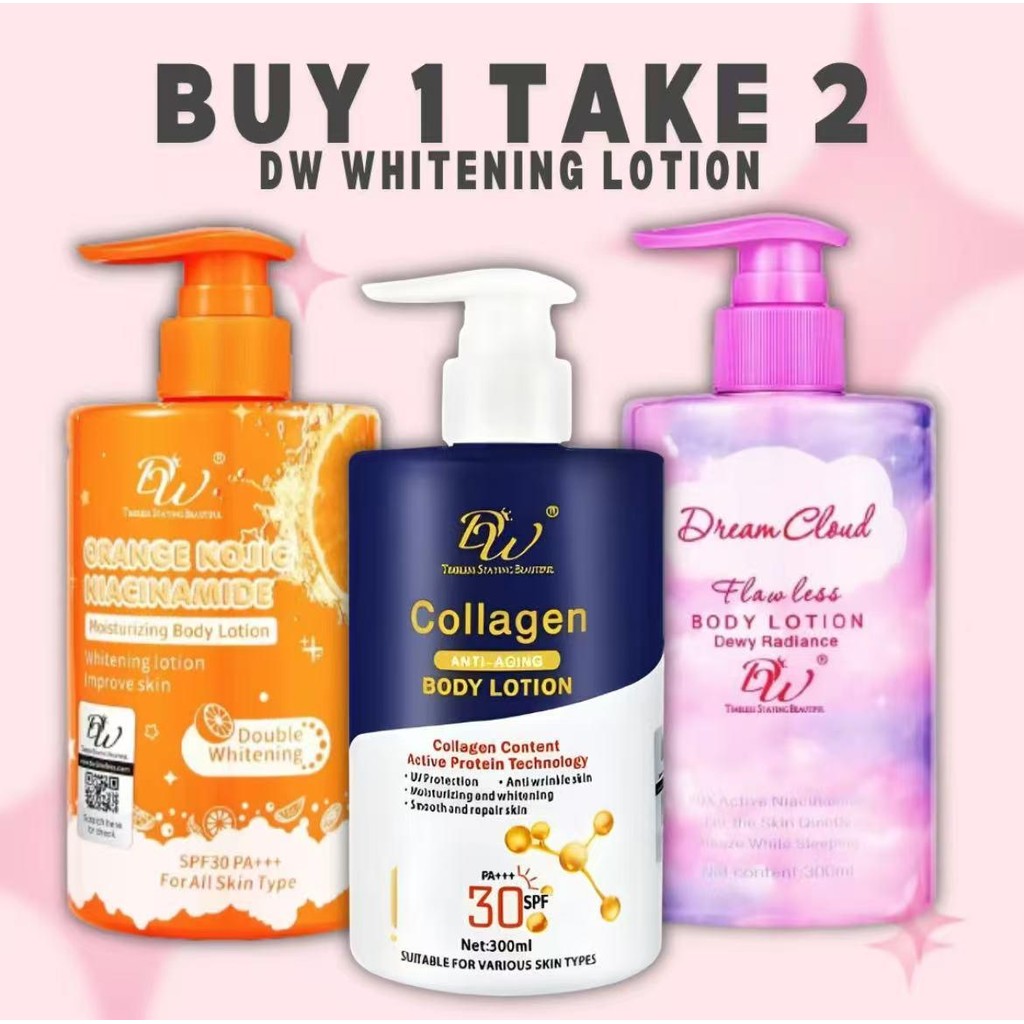 [ BUY 1 TAKE 2] DW Lotion 3 Bottles Whitening Moisturizing Brightening ...