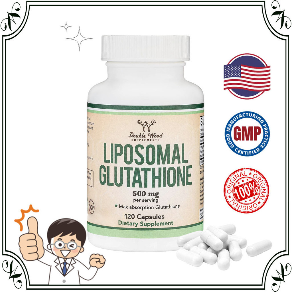 DoubleWood Liposomal Glutathione Capsules, Support liver detoxification and anti-aging 120pcs ...