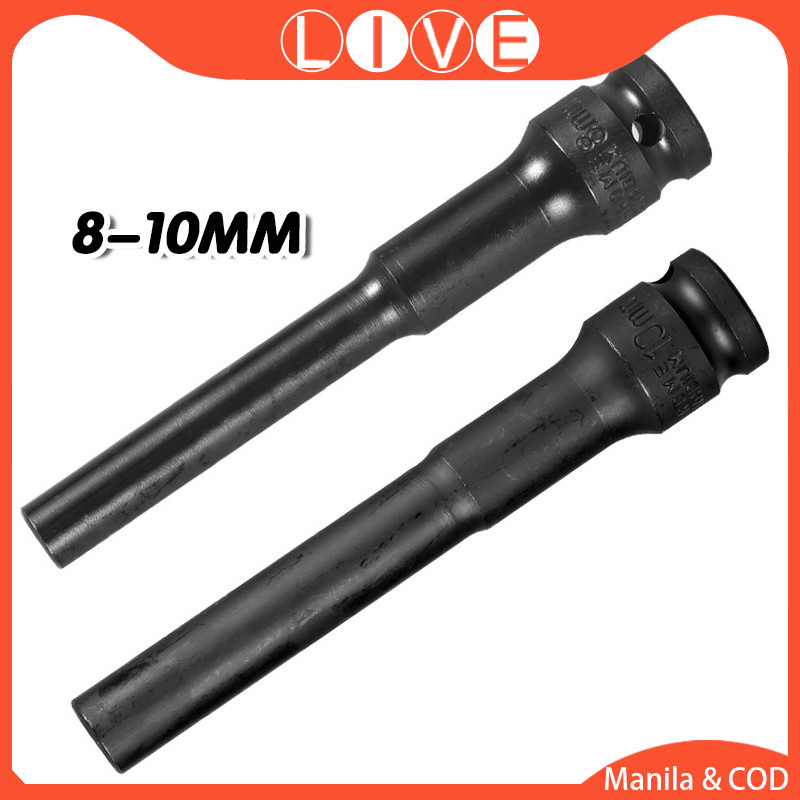 8mm/10mm CR-V Hexagonal Socket Extended Electric Bit Hex Socket Set ...