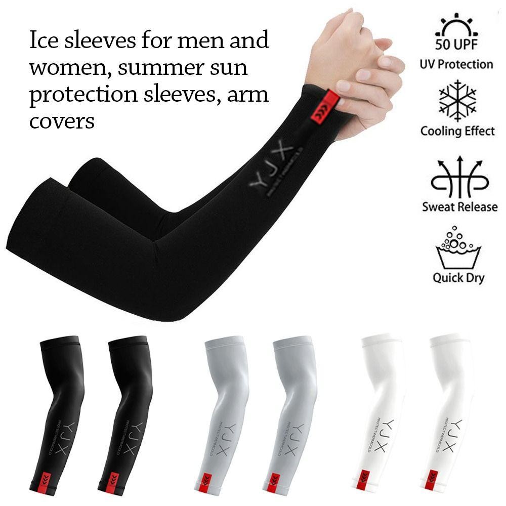 ROSEGOOD 1Pair Summer Arm Sleeves, Cooling Elastic Sun Protection Arm ...