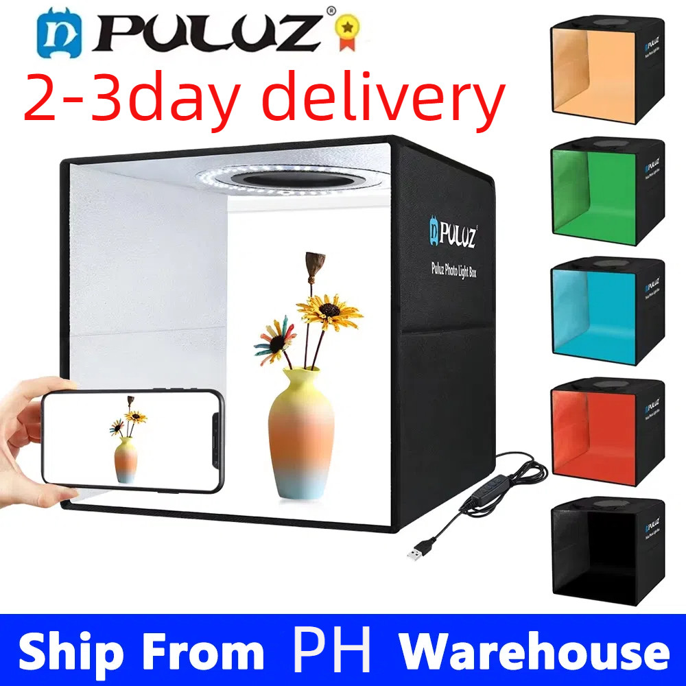 Philippines Stock PULUZ 40CM/20CM Photo Studio Lightbox,Dimmable LED ...