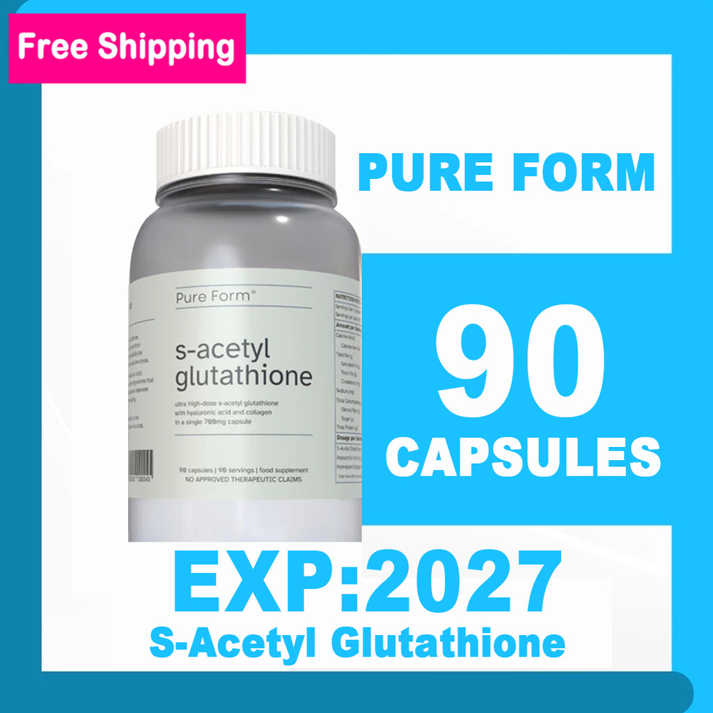 EXP:2027 Beauty Pure Form S-Acetyl Glutathione | 90 Capsules GlutaGen C ...