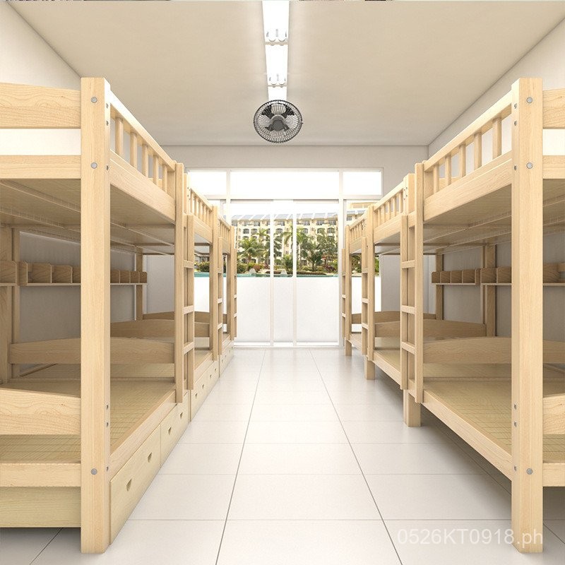 Bunk Bed Solid Wood Dormitory Bed Double Layer Bed High and Low Bed ...