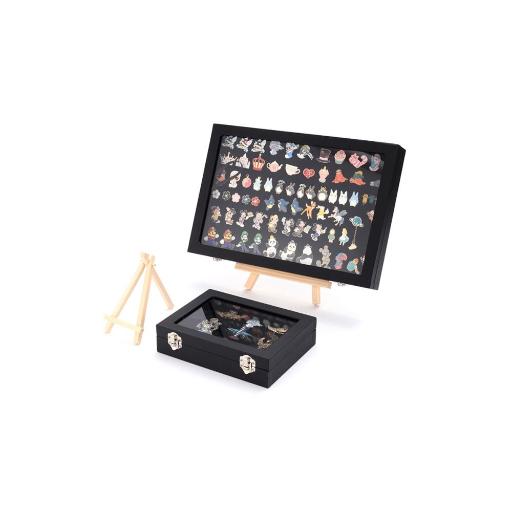 Large Capacity Badge Storage Box with Lid, Glass Medal Holder ...