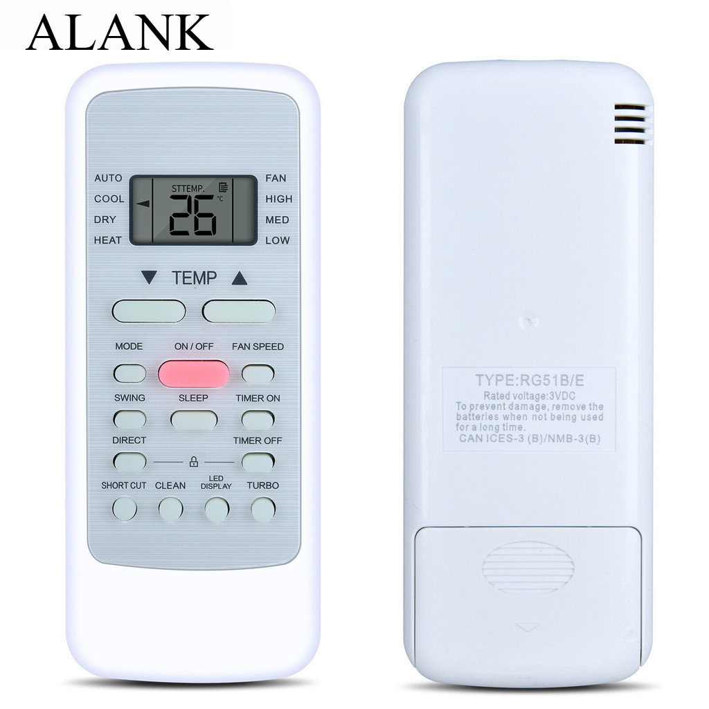ALANK Remote Control Aircon NAGAKAWA Midea EVEREST RG51B(1)/EU1 RG51B(2 ...