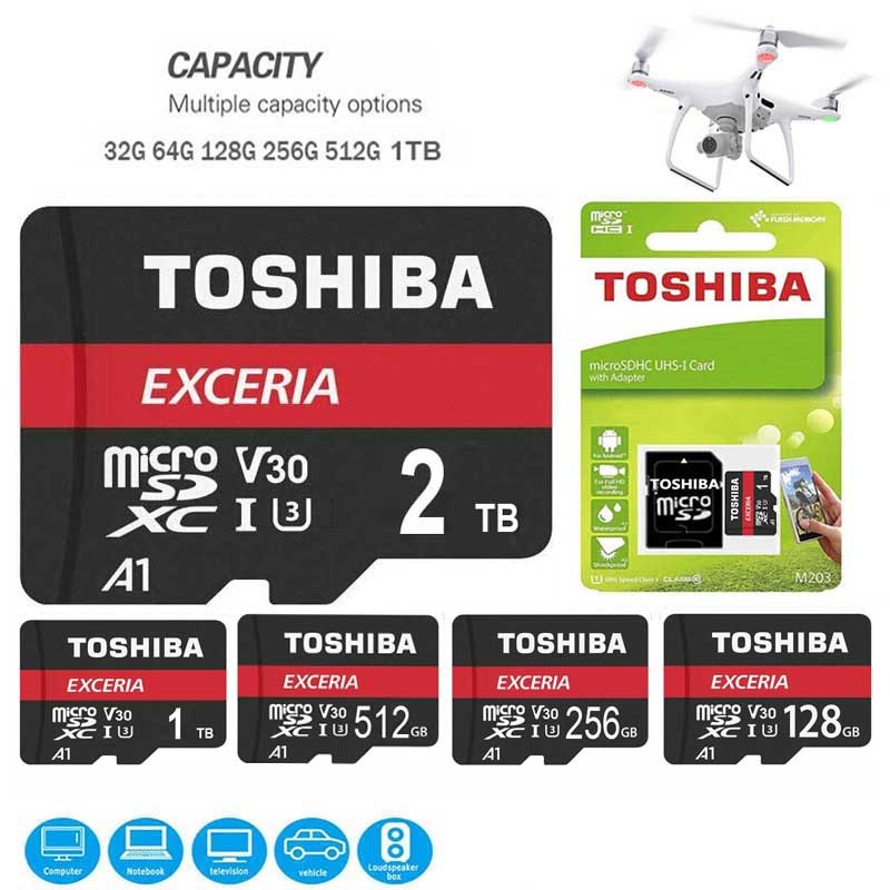 Toshiba Micro TF SD Card Extreme SD Memory Card 128GB 1TB 2TB 512GB ...