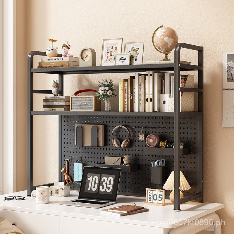 Multi-layer Storage Rack Bookshelf Grid Rack Desk Rack Pegboard Desktop ...