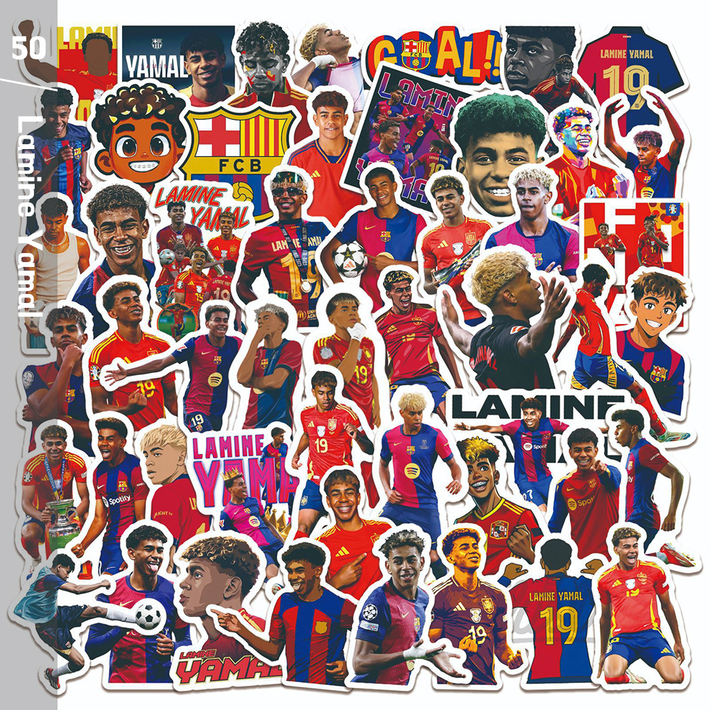 Y&P| Lamine Yamal Stickers Set Sports Graffiti Waterproof Decals Pack ...