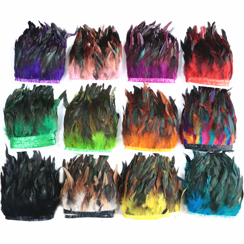 1Meter Colorful Rooster Cock Feather Decor Trims Fringe Natural ...