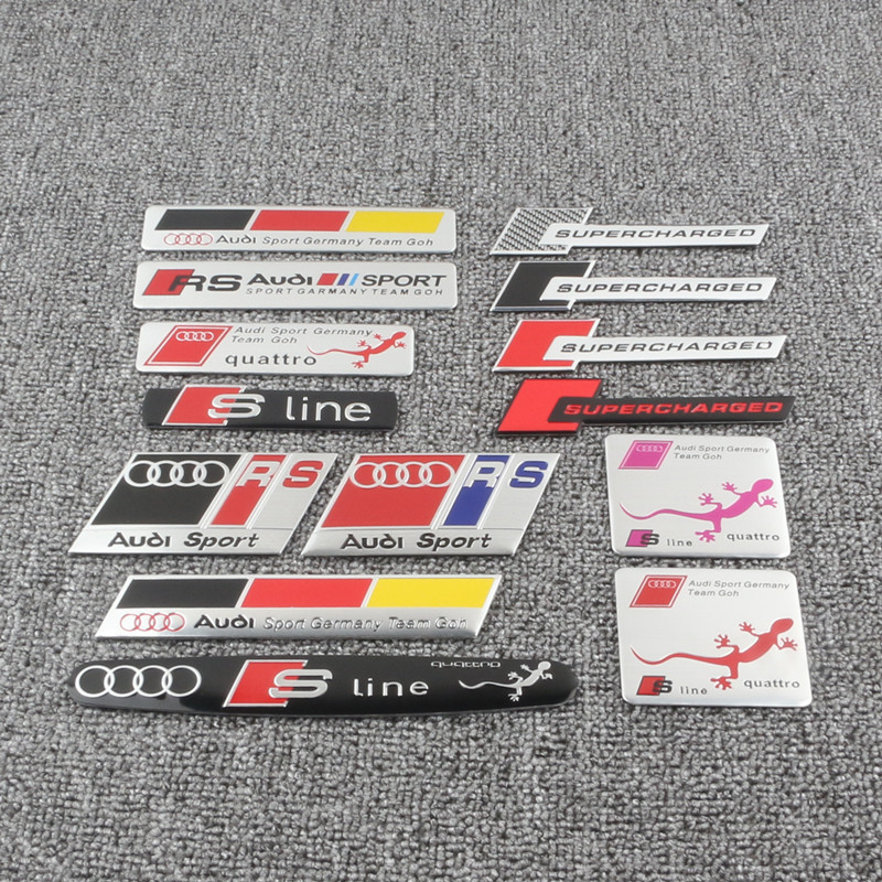 Suitable for Audi A3 A4L A6L Q2 Q5LQ7 Modified sline Car Logo RS Metal ...