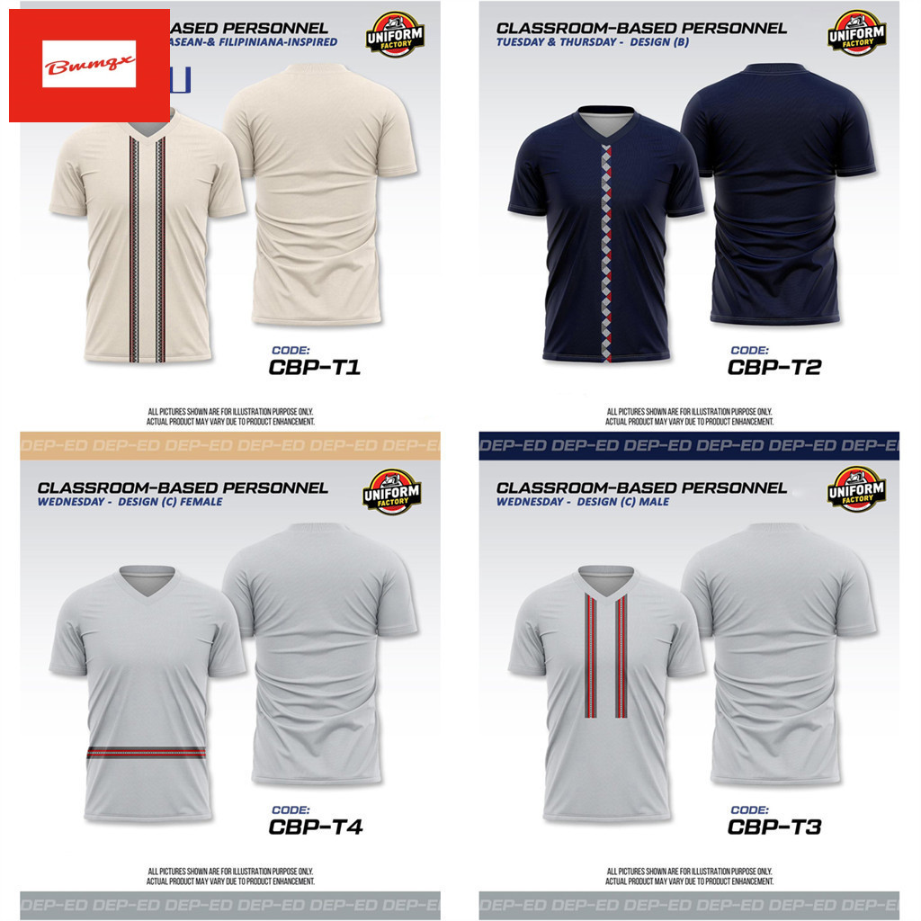 Deped Uniform 2025 Full Sublimation Deped Teachers Uniform Tshirt And ...
