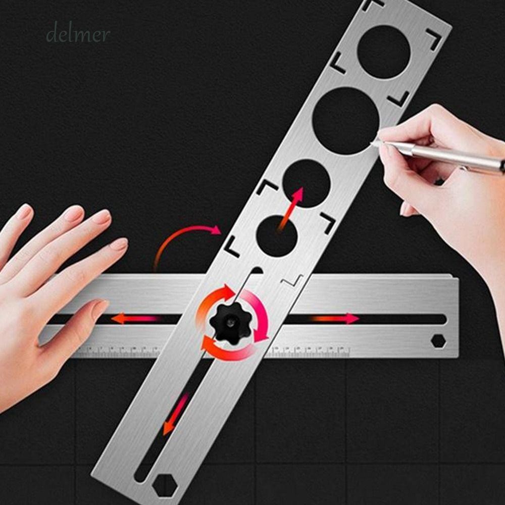 DELMER Hole Opener Locator Adjustable Universal Tile Hole Locator ...