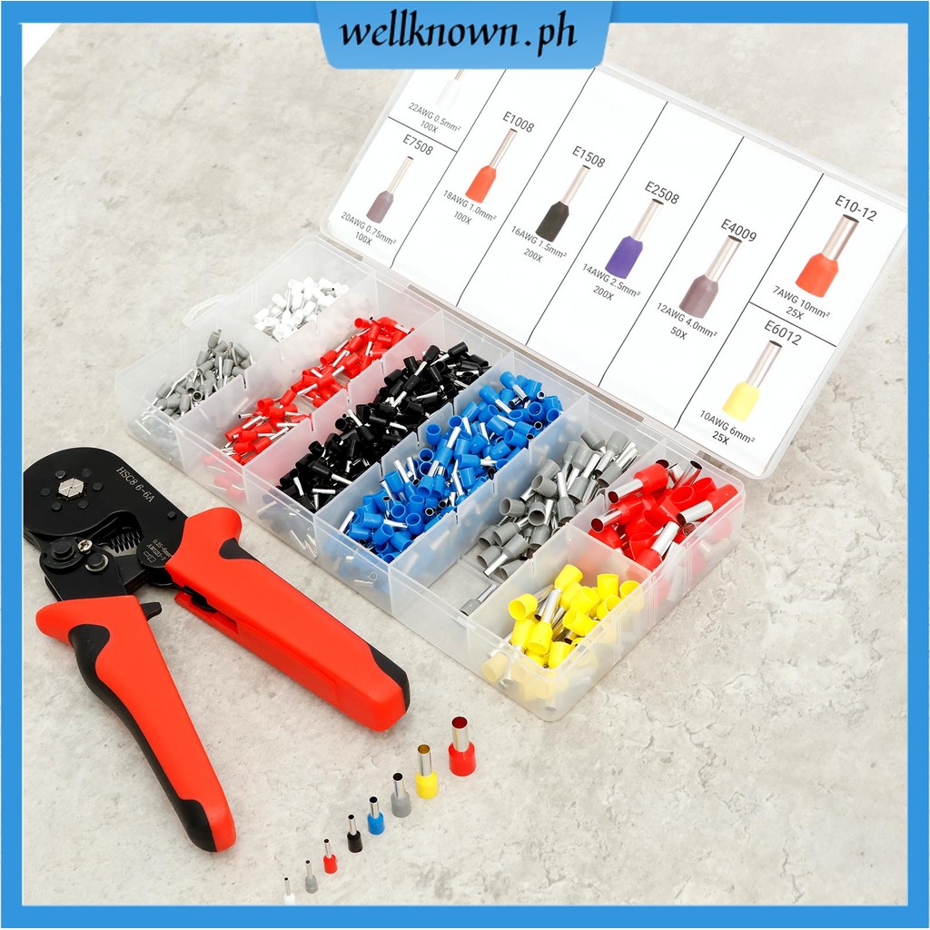 Crimping Pliers Set Self Adjusting Ferrule Crimping Tool Kit with 800 ...