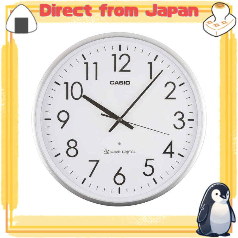 CASIO / Wall Clock, Radio-Controlled Clock, Metal Silver, Office ...