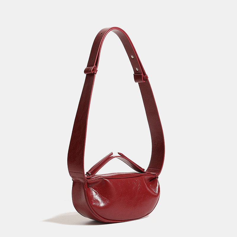 Dumpling Bag Portable Female Original One-Shoulder Niche Retro Saddle ...