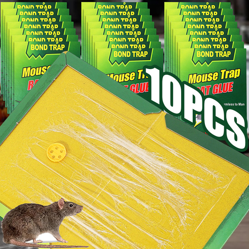 3/5/10Pcs Mouse Glue Board Killer Trap - Home Rat Snake Sticky Pad ...