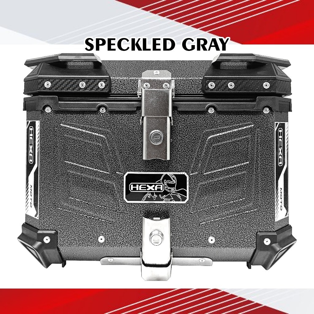 Moto Coffer HEXA 3 Alloy Top Box 45L Aluminum for Motorcycle Helmet ...