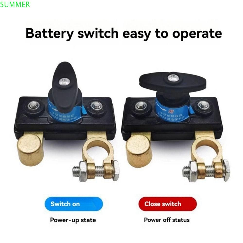 SUMMER Car Battery Cut Off Switch, 12V/24V Disconnect Isolator Power ...