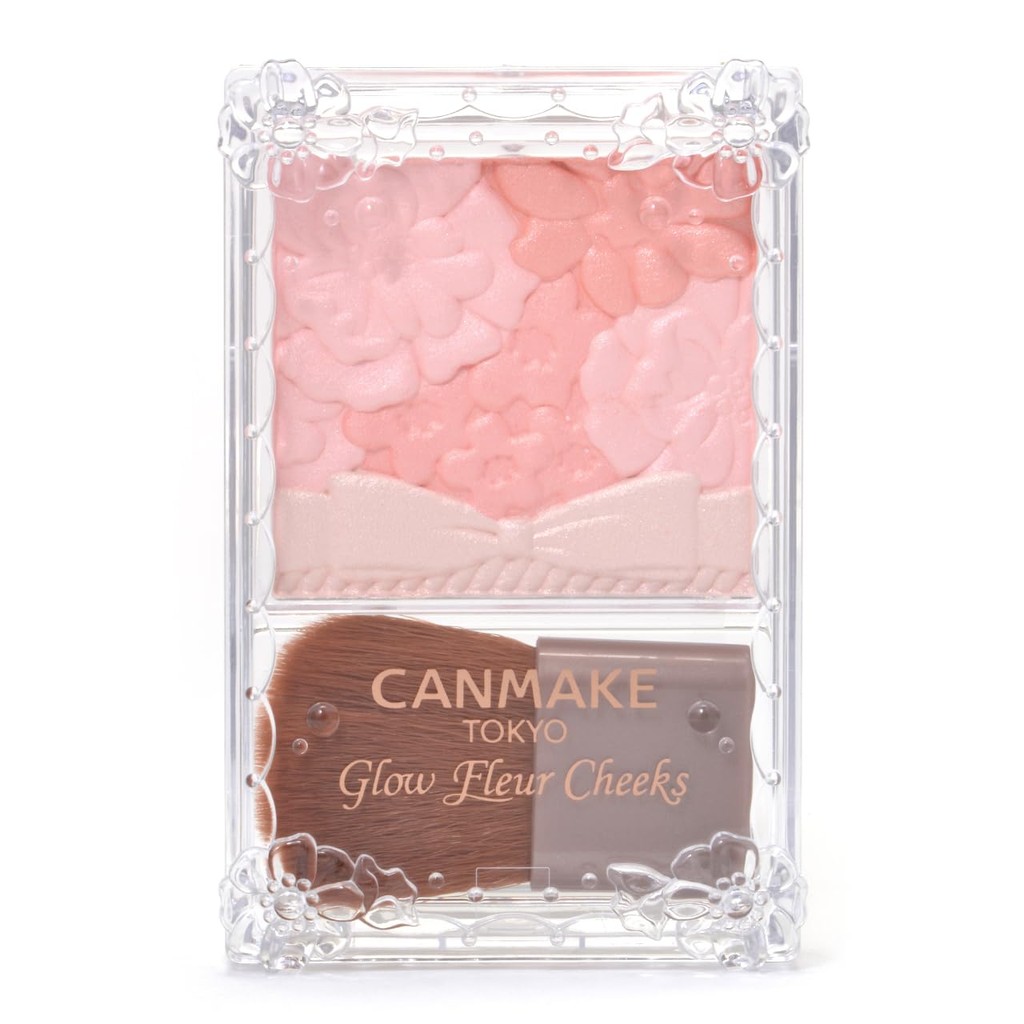 Canmake Glow Fleur Cheeks 18 Peach Whip Fleur Cheeks Powder Cheek Milky Coral Glossy ...