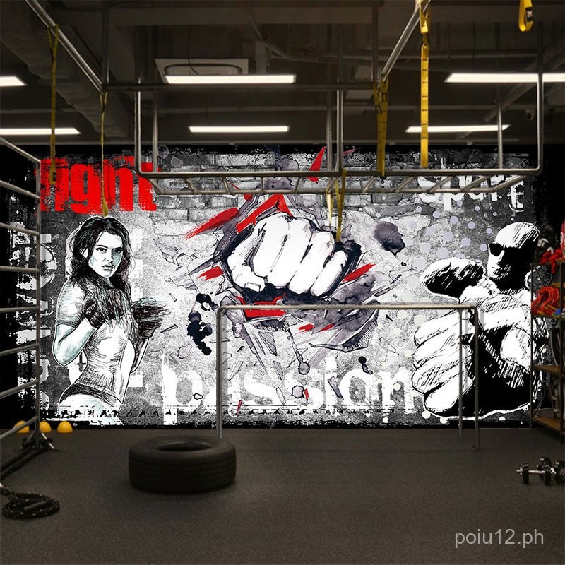 Sanda Fighting Gym Background Wallpaper Muay Thai Fighting Club Poster ...