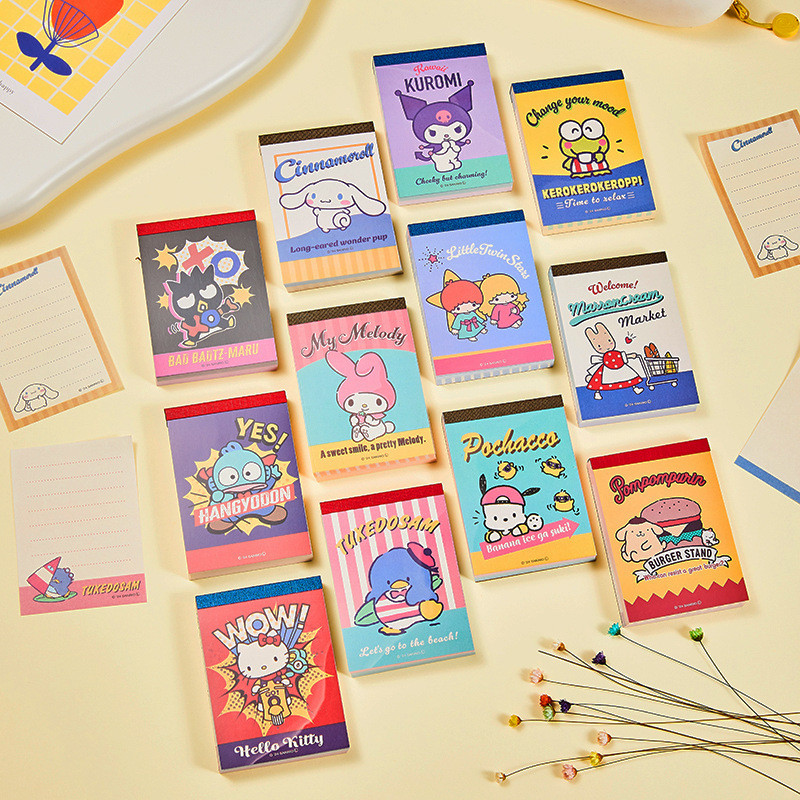 Japanese-style Sanrio Retro Note Book Mini Note Paper Note Handbook Pad ...