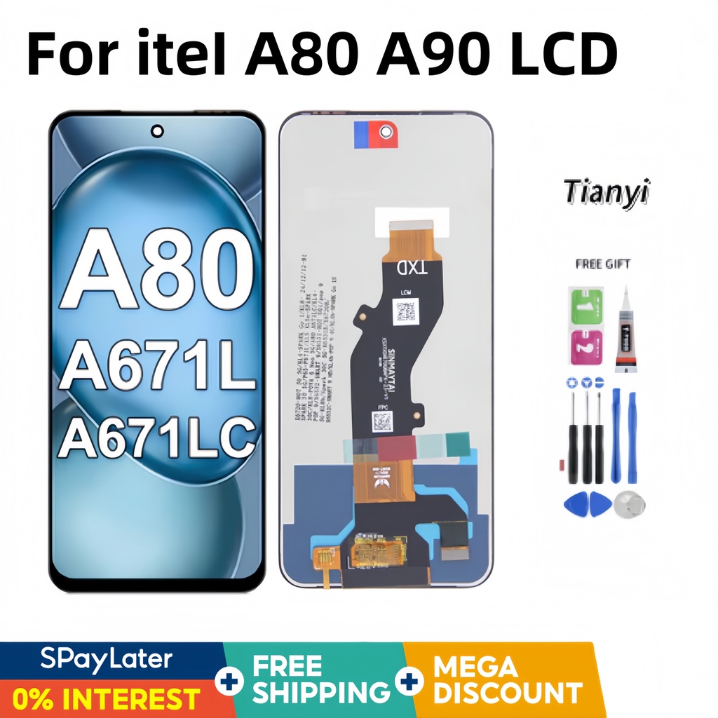 For Itel A80 A90 LCD Display A671L A671LC A6610L Touch Screen Digitizer ...