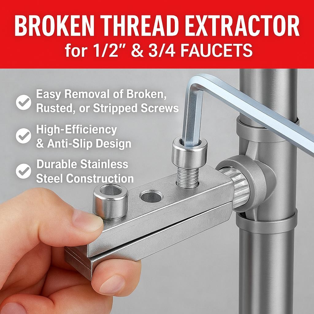 2025 New Universal Faucet Angle Valve Broken Thread Extractor Reverse ...