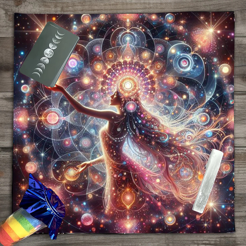 Vintage Angel Astrology Wheel Tarot Altar Cloth, - style Classic Star ...