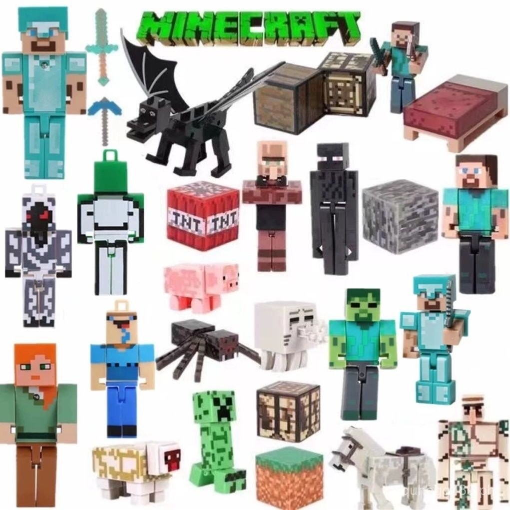 Magnetic Block31:1 Minecraft Creeper Model Figurine Movable Minraft ...
