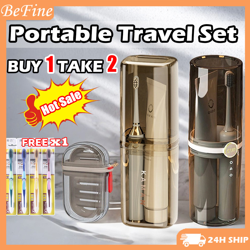 【BeFine】2in1 Travel Toothbrush/Soap Case Waterproof Transparent Case ...