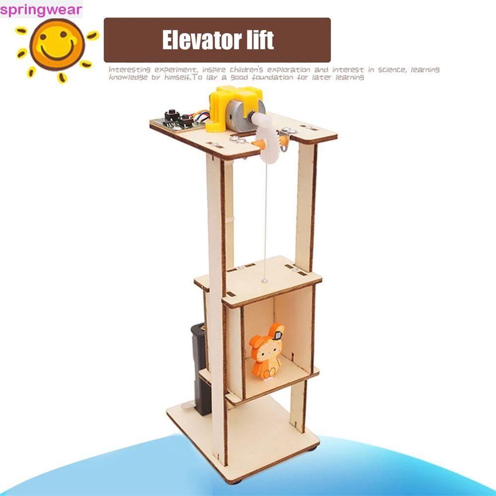 SPRINGWEAR Wooden Elevator DIY Electronic Kit Kids Gifts Technology ...