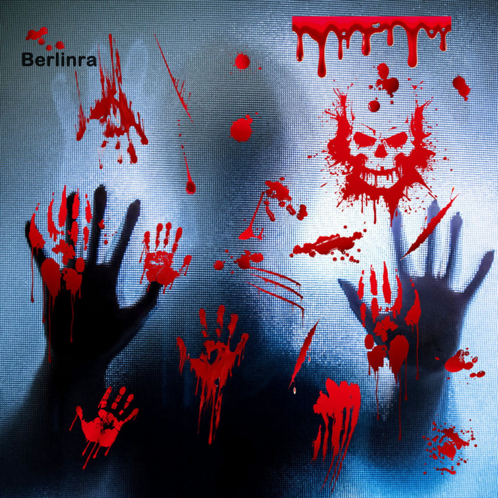 Ber Halloween Theme Car Sticker Spooky Halloween Red Blood Car Sticker ...