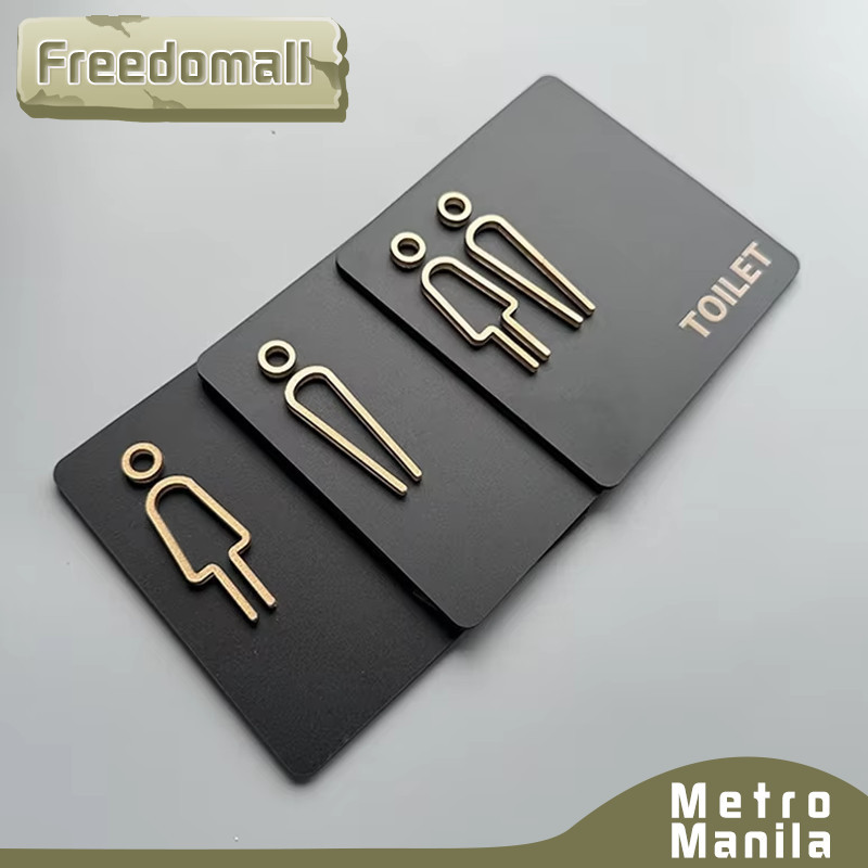 Acrylic Washroom Sign Public Toilet Door Signage WC Door Reminder Signs ...