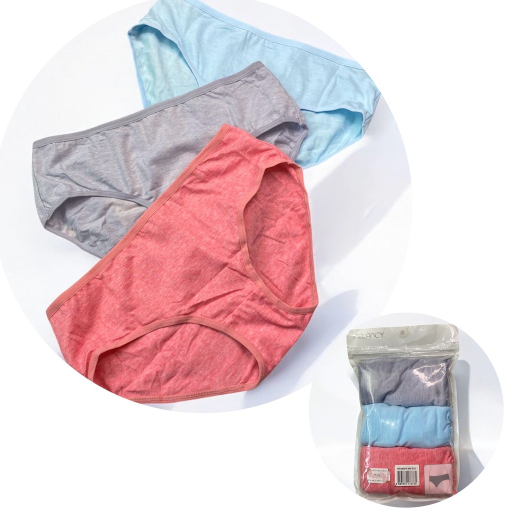 FELANCY Women's 3PCS Panty Pack 060014 – Midi Panties, Size ML EL (XL ...