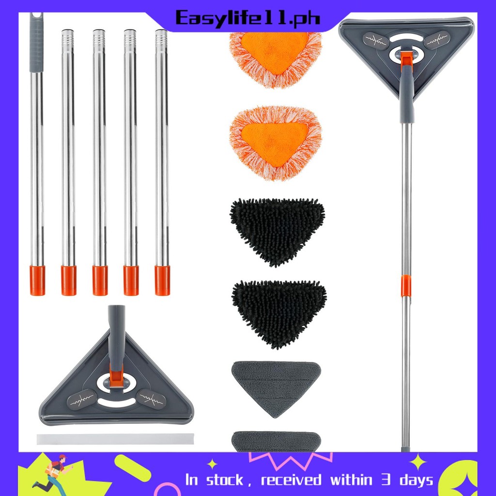 85 in Wall Cleaner Mop with Handle Adjustable Ceiling Cleaning Mop with ...